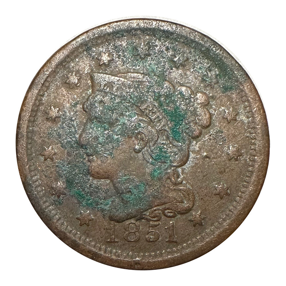 >1851 U.S. Braided Hair Large One Cent | Property Room