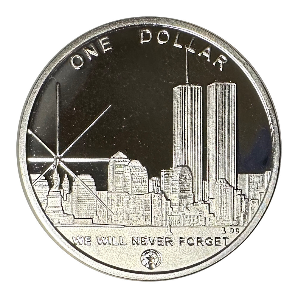 2004 U.S. Silver Layered Freedom Tower One Dollar Commemorative Coin ...