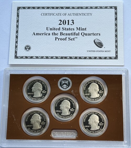 2013-S U.S. Mint America the Beautiful Quarters - Proof Set in Original ...