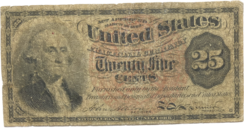 **1863 US Fractional Currency 25 Cents George Washington Banknote ...