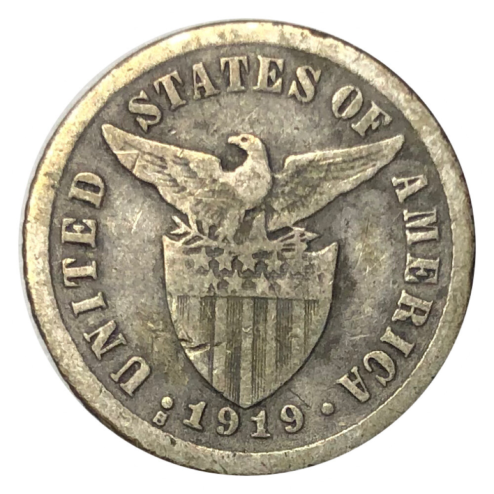 >1919-S Philippines Silver Ten Centavos | Property Room