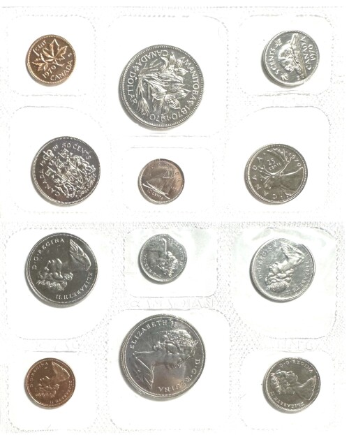 - 1970 Canada Uncirculated Coin Set - 6 Coins in Original Cello ...