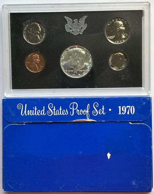 * 1970-S U.S. Mint Proof Silver Set - Including Semi-Key 1970-S Silver ...
