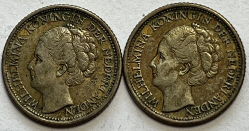 * 1944-D Curacao Munt-Van Silver 1/10 Gulden - 2 Coins | Property Room