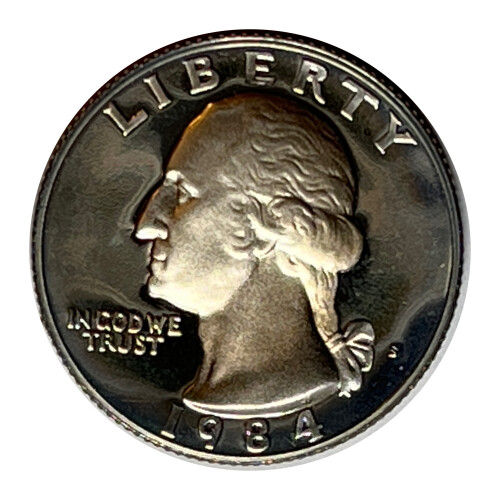 * 1984-S U.S. Mint Proof Washington Quarter - Subtle Rose Toning on ...