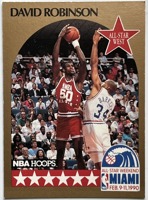 1990-91 NBA Hoops All Star Weekend Miami Feb 9-11 1990 Card - David ...