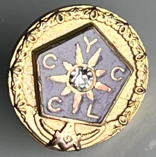 Vintage Masonic Temple Pin with Center Stone - Toledo | Property Room