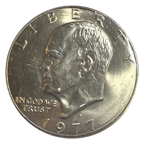 1977-D U.S. Uncirculated Eisenhower $1 Dollar Coin in Original Cello ...