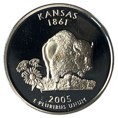 2005-S U.S. Silver Proof State Quarter Honoring Kansas | Property Room