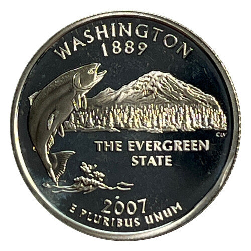 2007-S U.S. Silver Proof State Quarter Honoring Washington - The ...