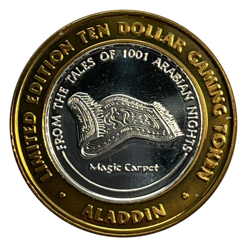 Silver Strike! Limited Edition $10 Silver Gaming Token: Aladdin: 1001 ...