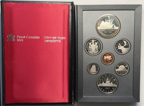 *1987 Canada Royal Mint Proof Set with Silver Dollar - Beautifully ...