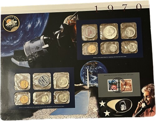 * 1970 (P&D) Uncirculated Mint Sets & 1948 3 c. Space Stamp on 1970 ...