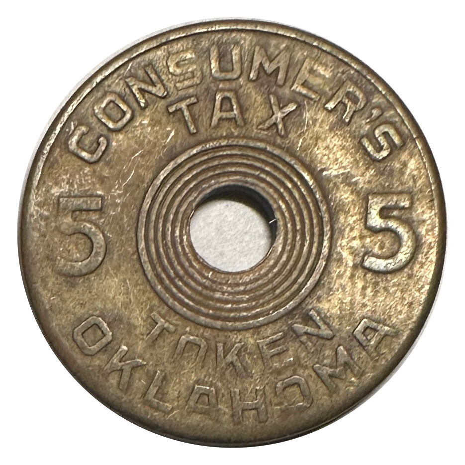 >Oklahoma 5 Cents For Old Age Assistance Tax Token | Property Room