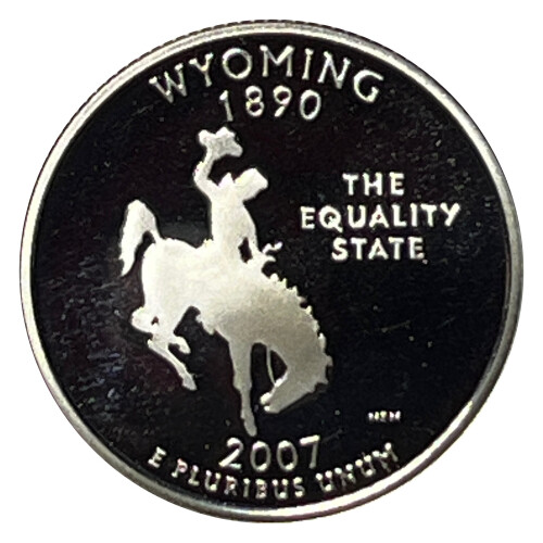 * 2007-S U.S. Silver Proof Washington State Quarter Honoring Wyoming ...