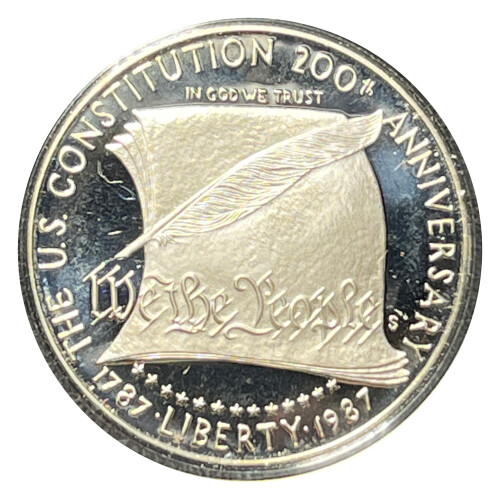 * 1987-S U.S. Silver Constitution One Dollar Coin in Case | Property Room