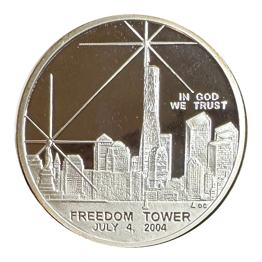 >2004 U.S. Silver Layered Freedom Tower One Dollar Commemorative Coin ...