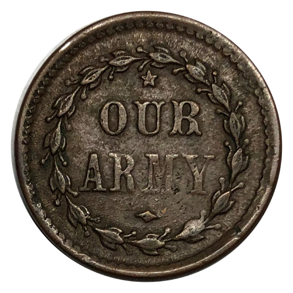 >1863 Civil War Token - Our Army | Property Room