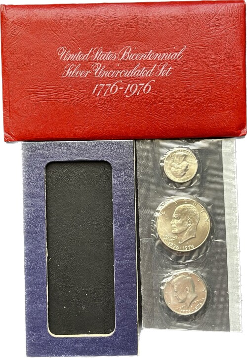 . 1976-S U.S. Silver Bicentennial Uncirculated Set - 3 Coins in U.S ...