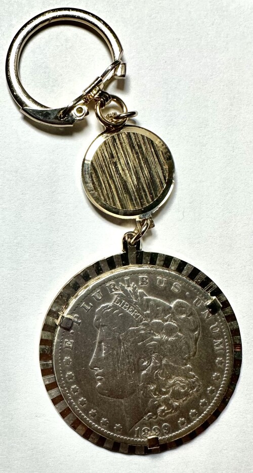 - 1899-O - U.S. Morgan Silver Dollar - Full Liberty Headband - Keychain ...