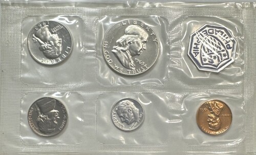 1963-P U.S. Silver Proof Coin Set - Includes Franklin Half Dollar "Last ...