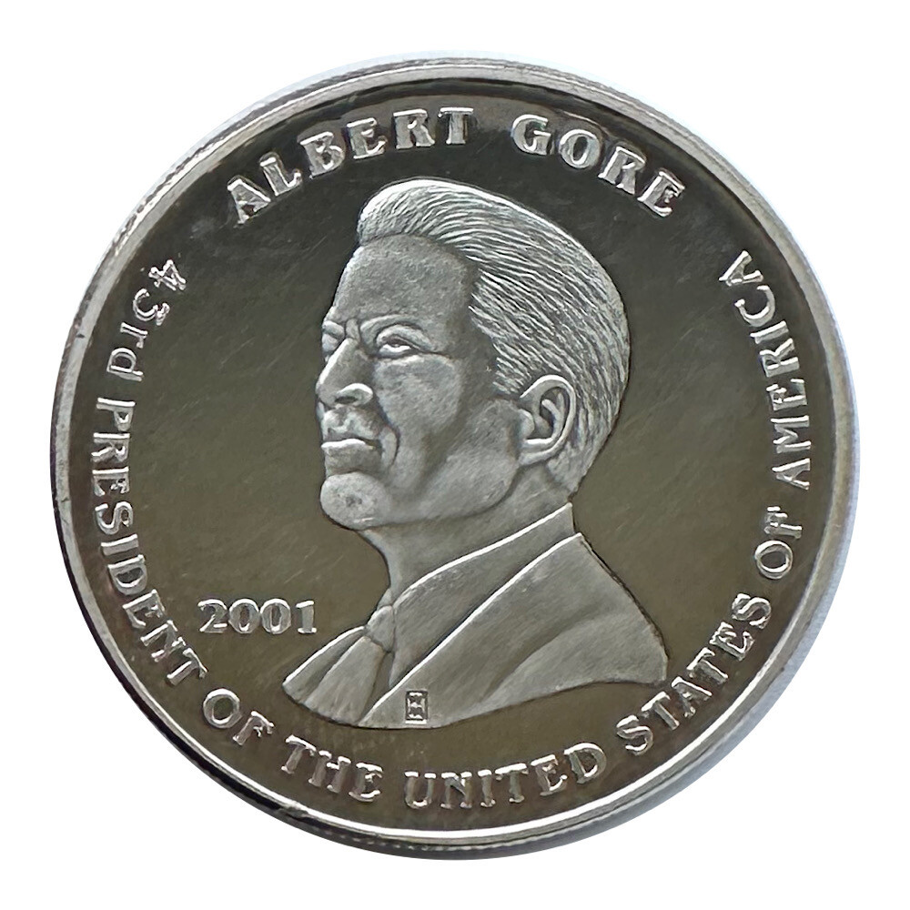 2001 U.S. Presidential Election Proof Commemorative Round 1 Ounce .999 ...