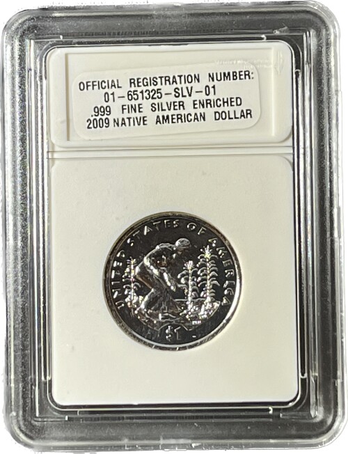 * 2009 Silver Enriched Sacagawea Native American Dollar Coin in Holder ...