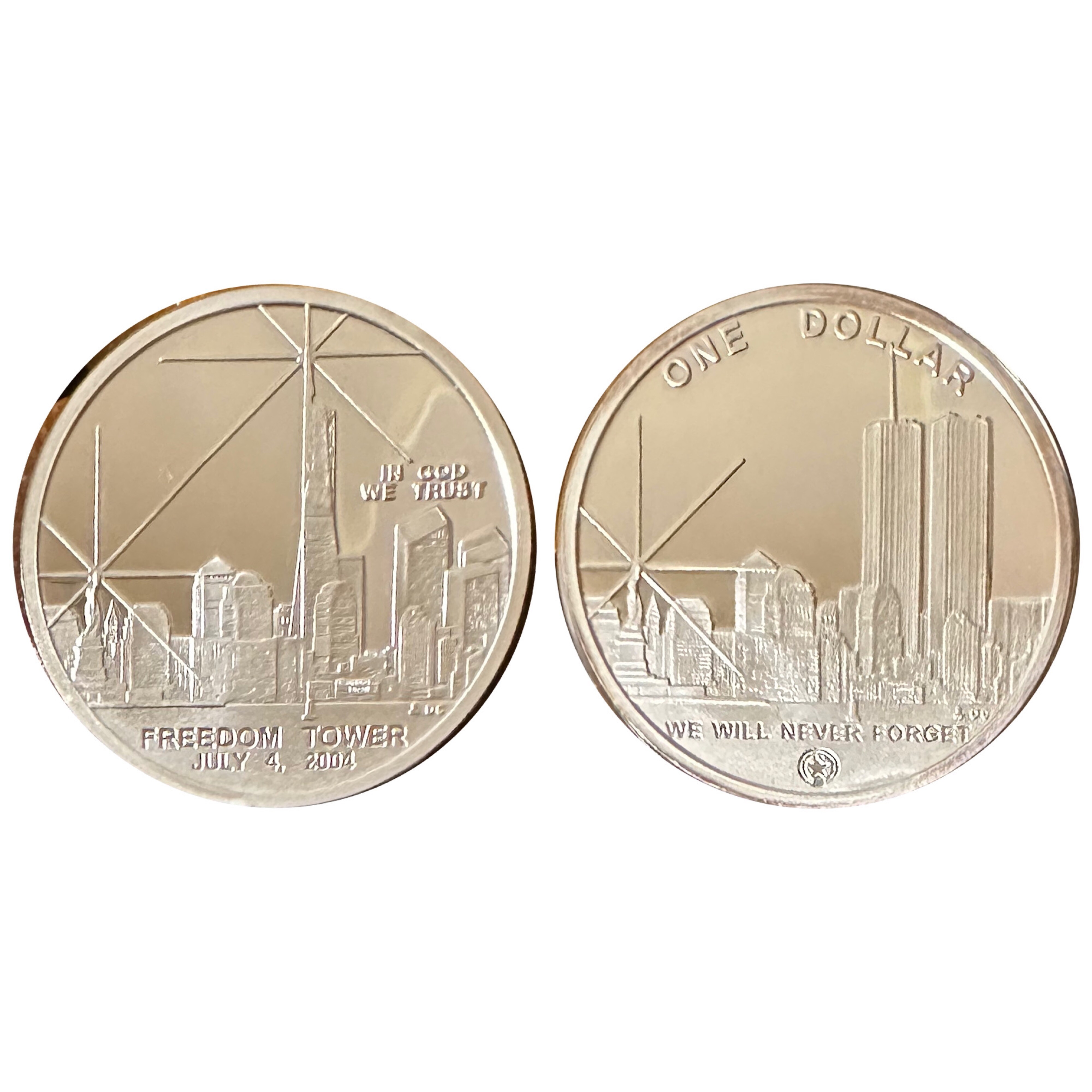 Freedom Tower Commemorative One Dollar Coin 1 Troy Oz .999 Pure Silver ...