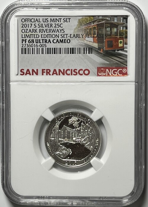* 2017-S U.S. Silver ATB Quarter - Ozark Riverways - Limited Edition ...