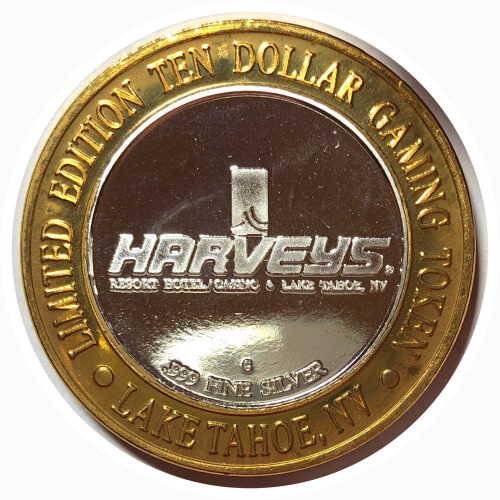 Silver Strike! Collector's Series $10 Silver Gaming Token -Harvey's ...
