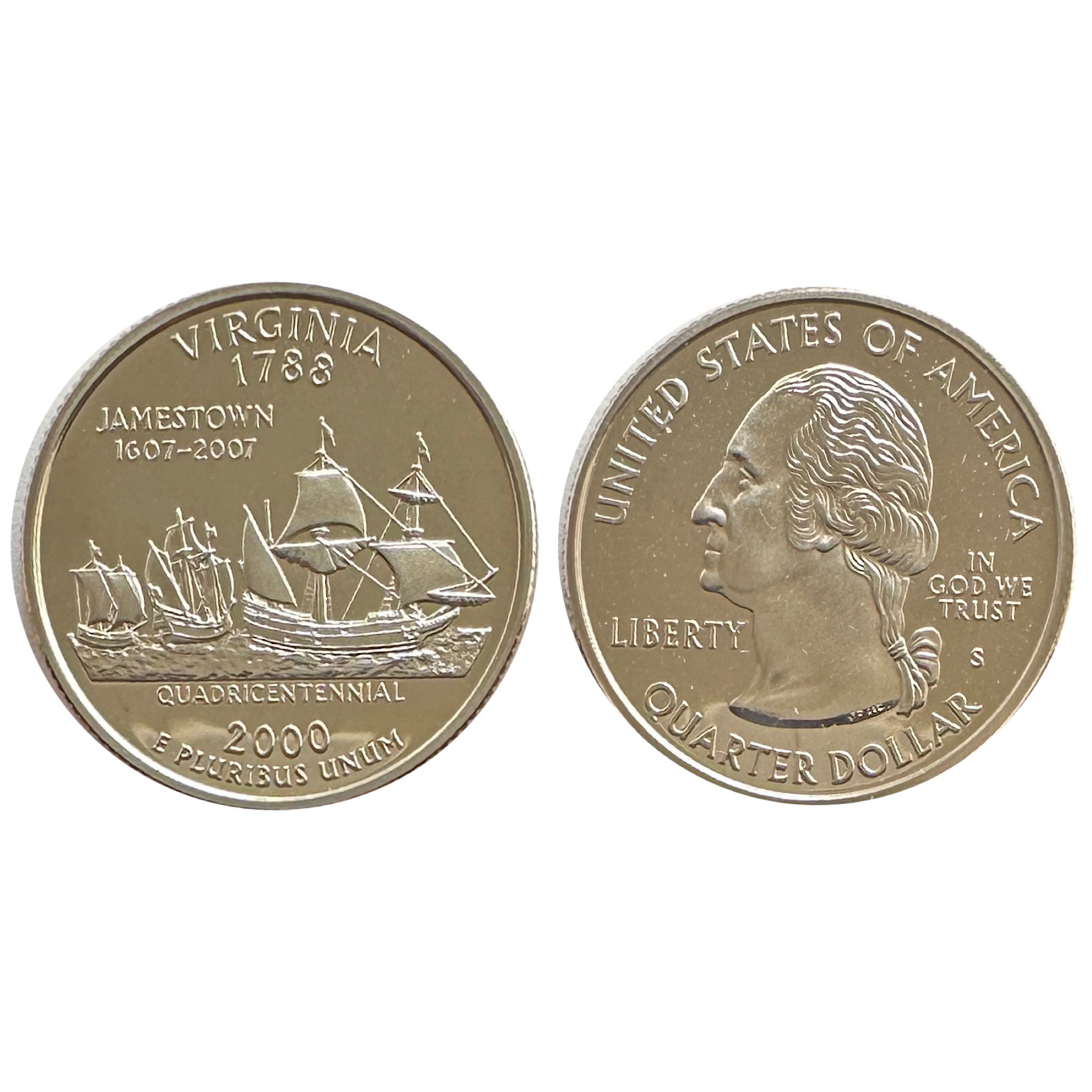 1979-S U.S. Proof Washington Quarter and 2000-S Proof Statehood Quarter ...