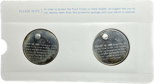 . America In Space Sterling Silver Proof Coins - Lunar Orbiter 1 ...