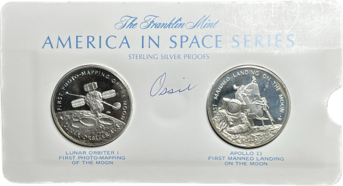 . America In Space Sterling Silver Proof Coins - Lunar Orbiter 1 ...