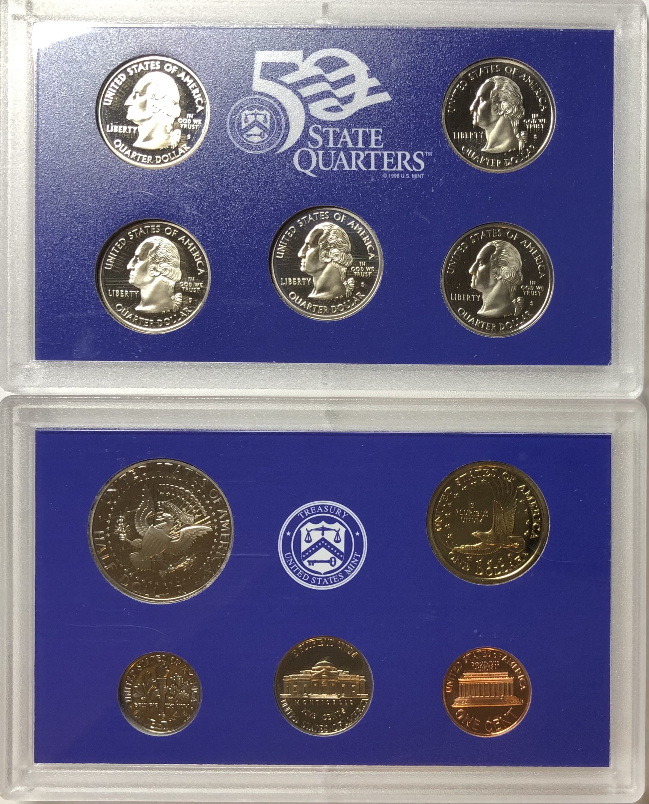 >2000-S U.S. Mint Proof Set - 10 Coins in Original Government Packaging ...