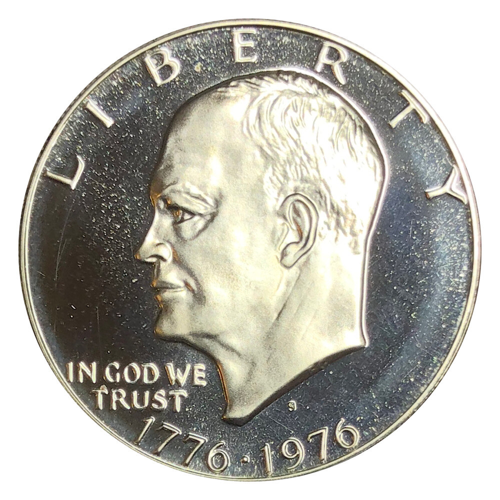 >1976-S U.S. Silver Eisenhower Bicentennial Dollar - Lustrous! | Property Room