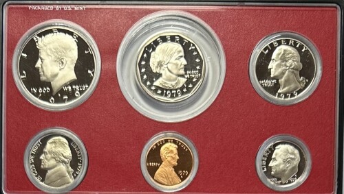- 1979-S United States Proof Set - Dollar, Half Dollar, Quarter, Dime ...