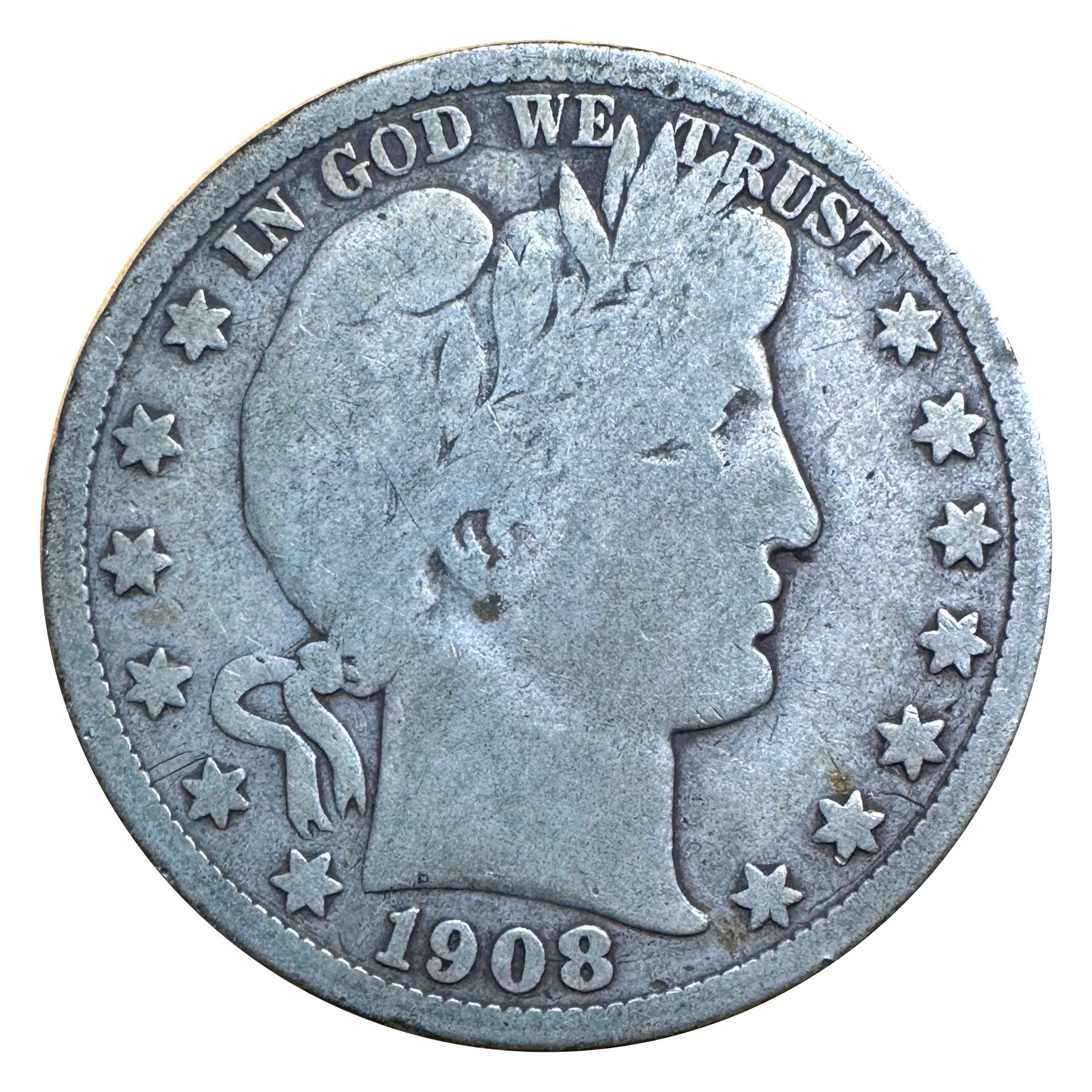 >1908-O U.S. Silver Barber Half Dollar | Property Room