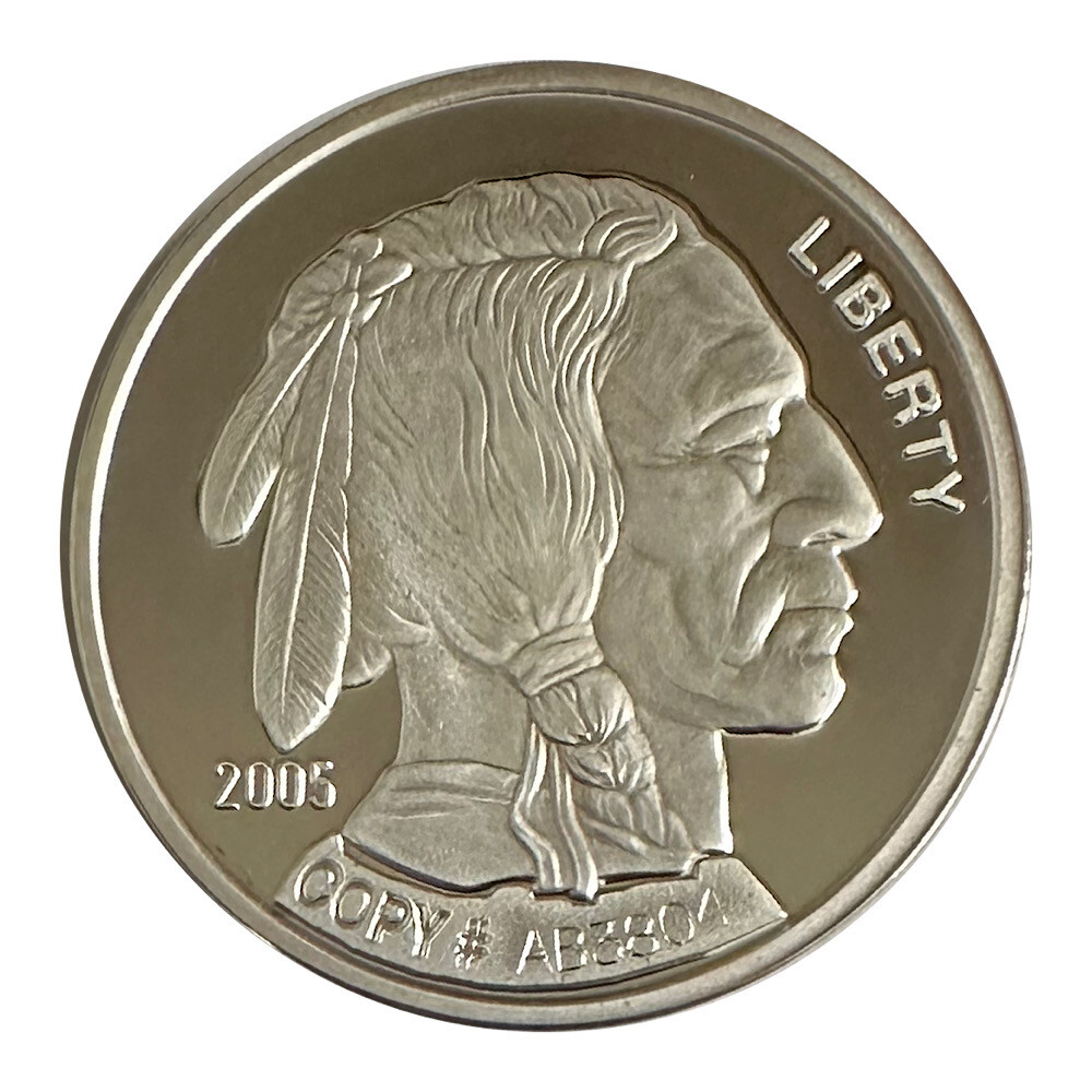 2005 U.S. Silver Layered Liberty Indian Head Buffalo Replica Coin ...