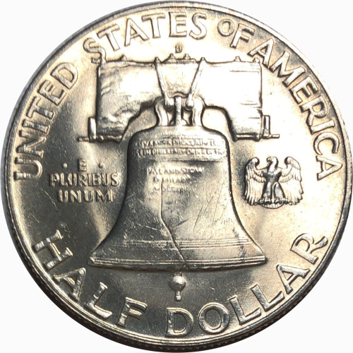 1949-D U.S. Silver Franklin Half Dollar - Full Bell Lines - Nice Tone ...