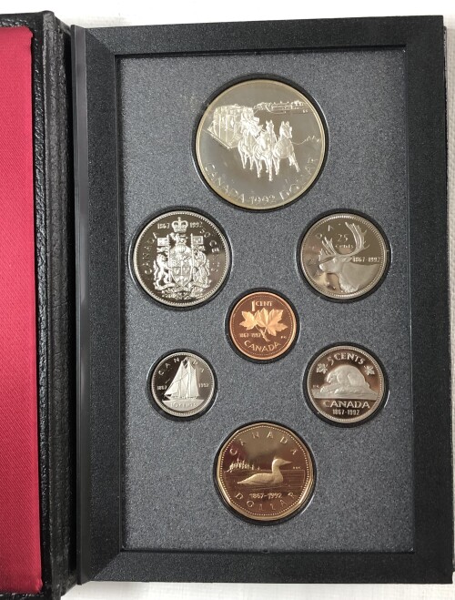 1992 Canada Royal Canadian Mint Proof Set - 7 Coins Including Silver ...