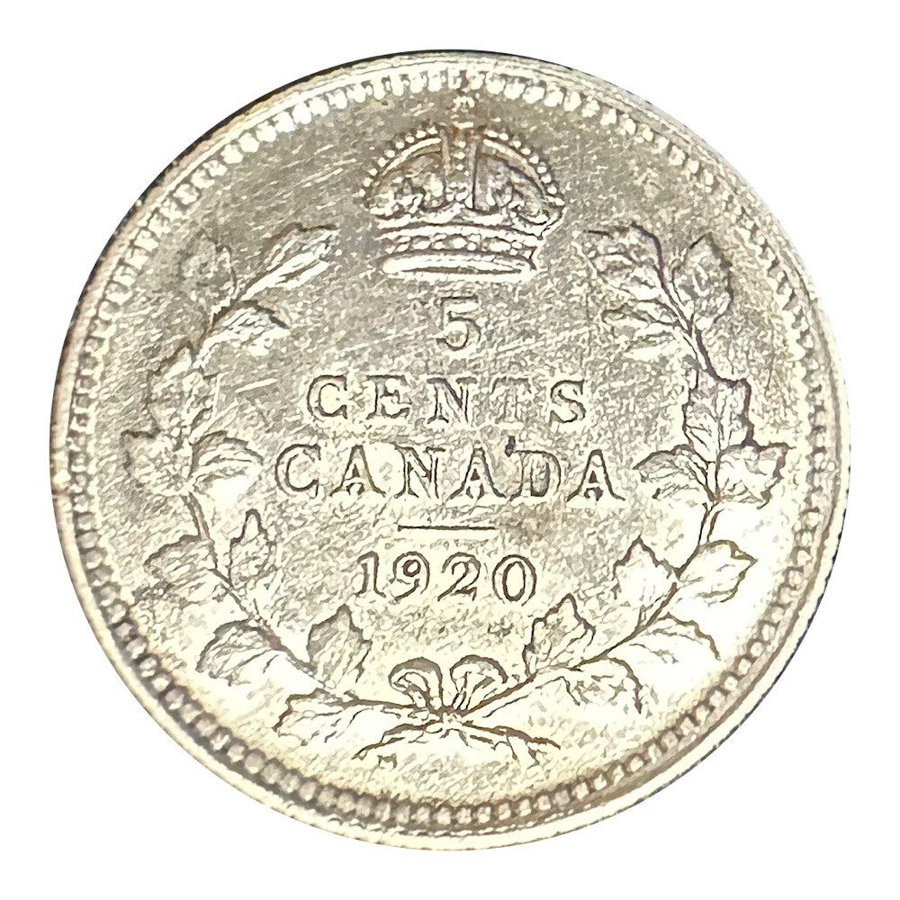 >1920 Canada Silver 5 Cents Coin | Property Room