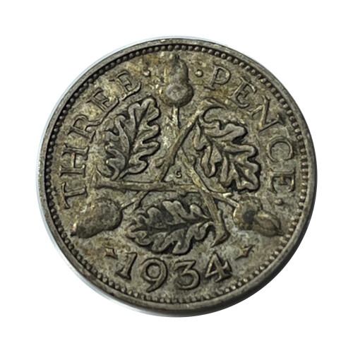 . 1934 Great Britain Silver Three Pence Coin | Property Room