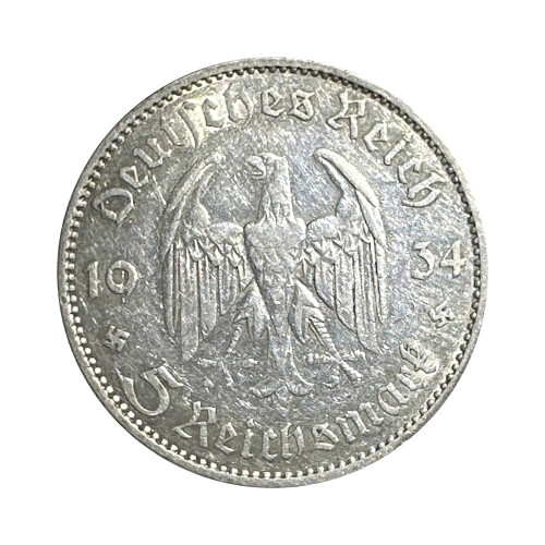 - 1934-A Germany - Silver Third Reich 5 Reichsmark - 1st Anniversary of ...