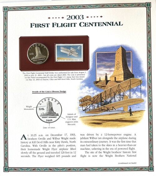 - 2003-P U.S. First Flight Centennial Half Dollar and First Flight ...