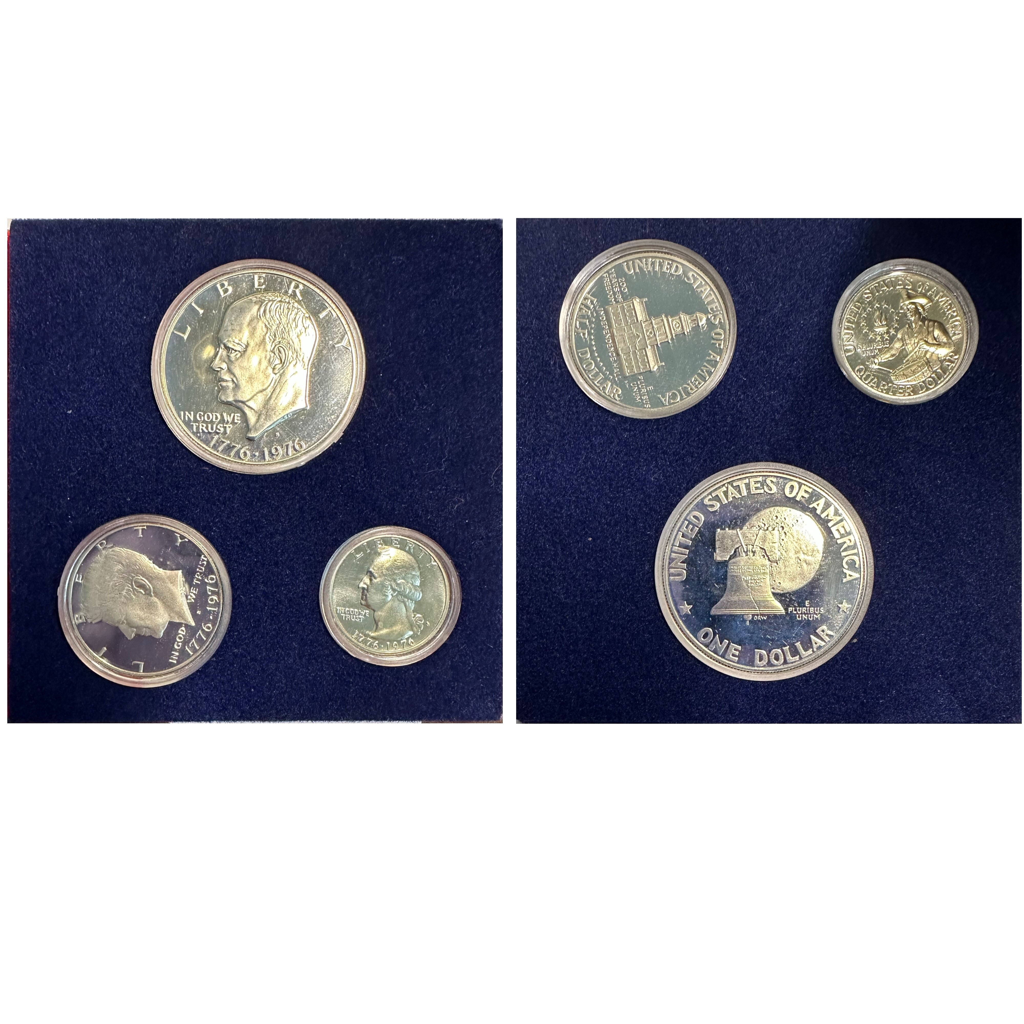 >1776-1976-S U.S. Bicentennial Silver Proof Set - Ike Dollar, Kennedy ...