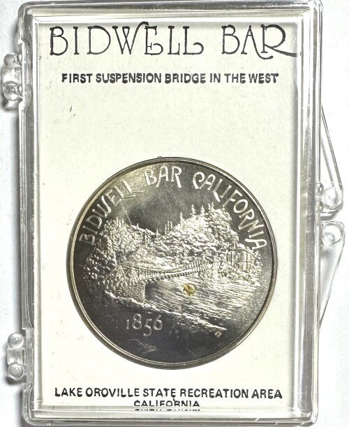 - Bidwell Bar California Collection Medal - 1856 First Suspension ...