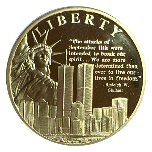 Remembering 9/11 Proof 24k Gold Layered Commemorative- American Spirit ...