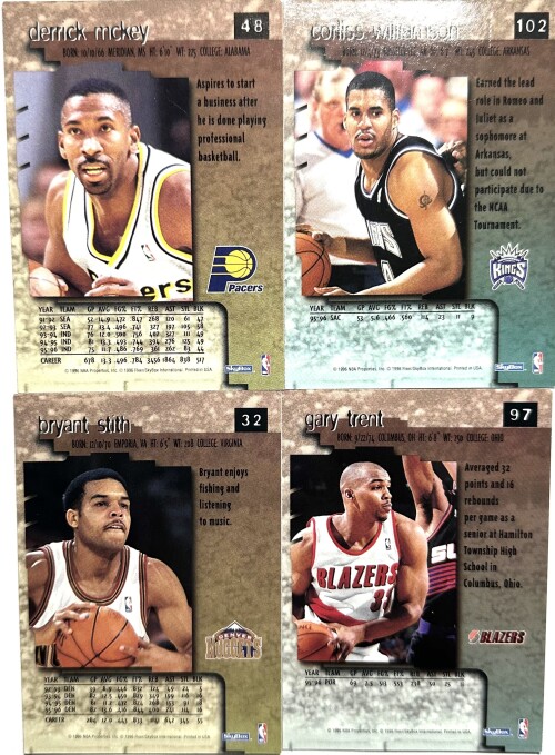(4) Four Skybox "Premium" Basketball Cards - Derrick McKey, Corliss ...