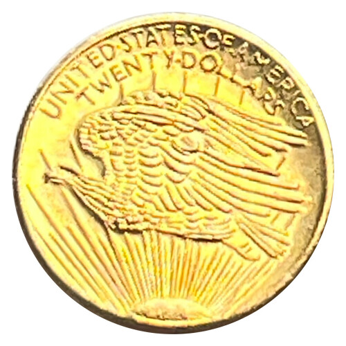 Solid 22 KT Gold Miniature U.S. 1908 Saint-Gaudens's $20 Gold Piece ...