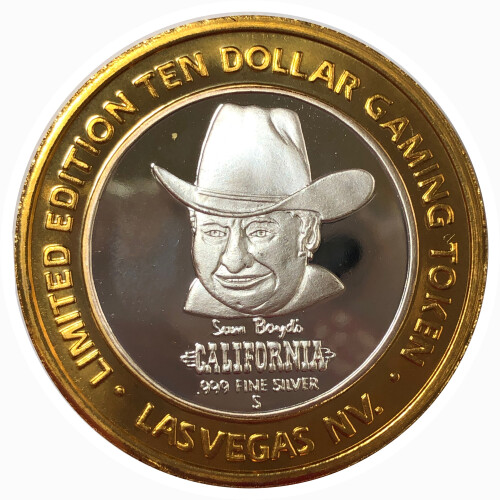 Silver Strike! Collector's Series $10 Silver Gaming Token -Sam Boyd's ...